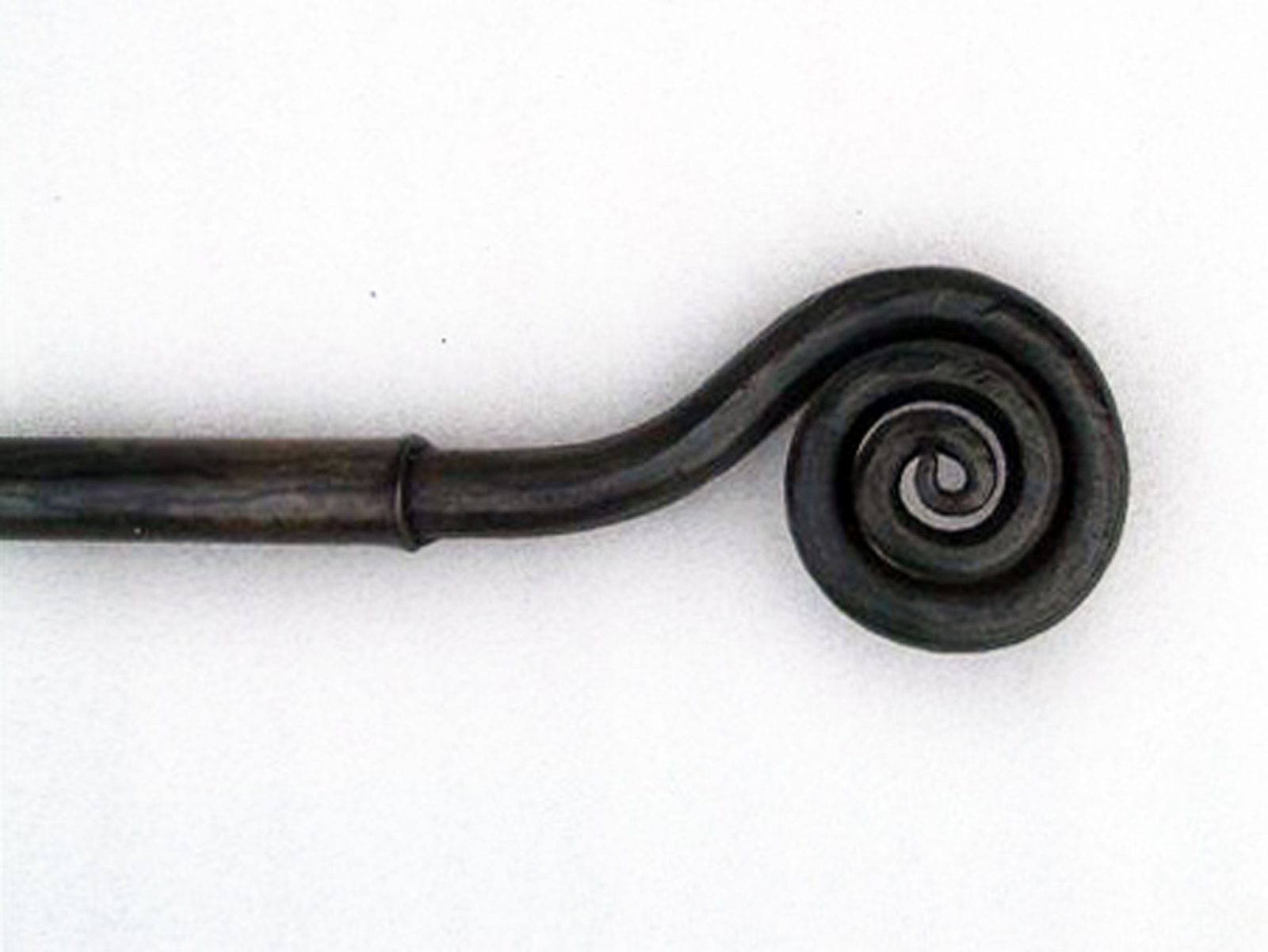 Hand Forged Curtain Pole End As Spiral - Forged Ironmongery