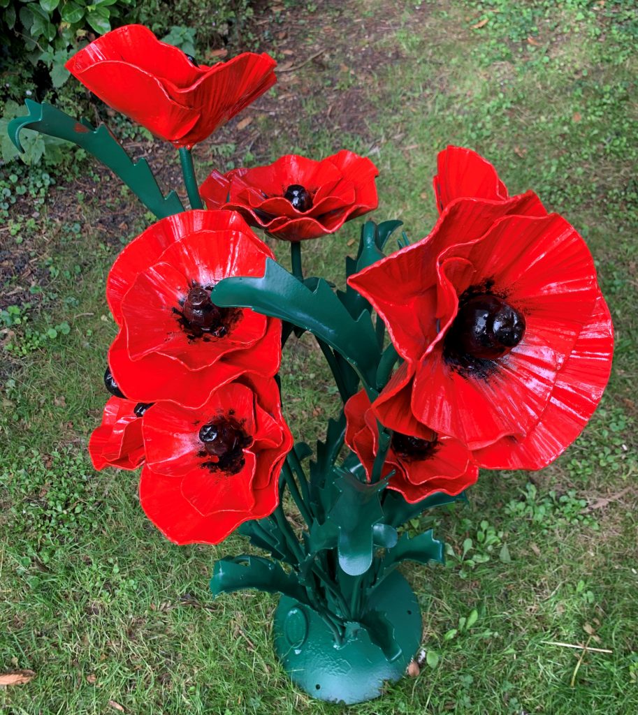 Small Poppies in Steel - Forged Ironmongery